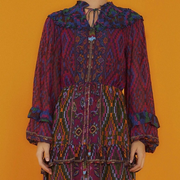 FARM Rio | Dresses | Farm Rio Mixed Tapestry Scarf Dress | Poshmark